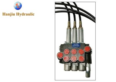 China 2.5m control cable SAE10 ports Directional Control Valve 250bar 11gpm Flow for sale