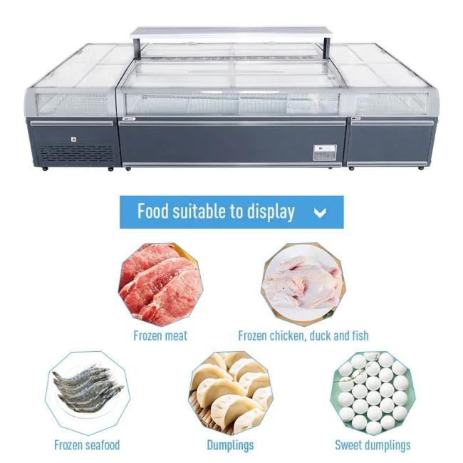 Supermarket freezer cabinet overall design
