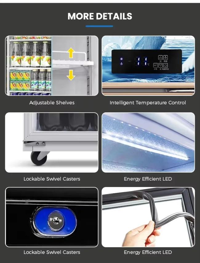 Upright beverage display cooler dimensions