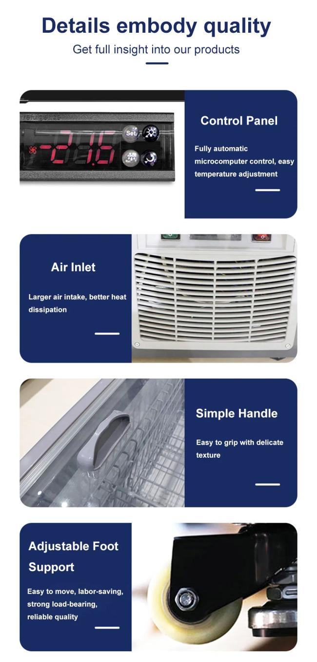 Combined island freezer controls