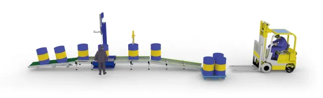 Semi Automatic 200L Drum/IBC Tank Filling Machine Line