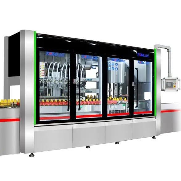 1L-5L Edible Oil Seasoning Oil Sauce Juice Vinegar High Speed Automatic Filling Capping and Packing Machine
