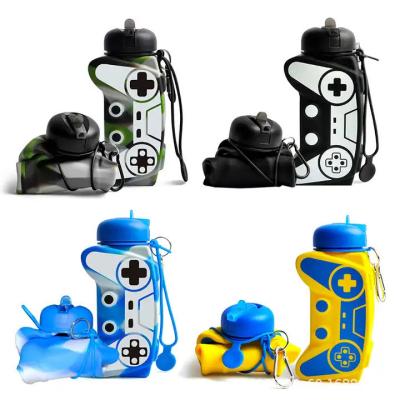 중국 Non-slip Silicone Collapsible Water Bottle Pop Its For Toddlers And Outdoor Activities 판매용