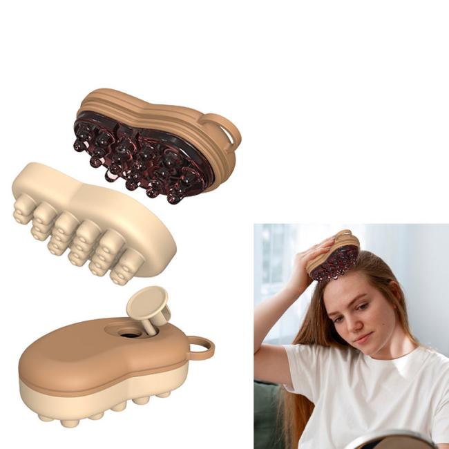 Ice Therapy Scalp Massage Comb showing ergonomic design and silicone bristles