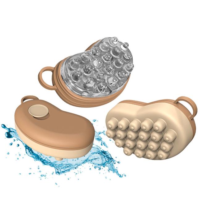 Close-up of Ice Therapy Scalp Massage Comb bristles and silicone construction