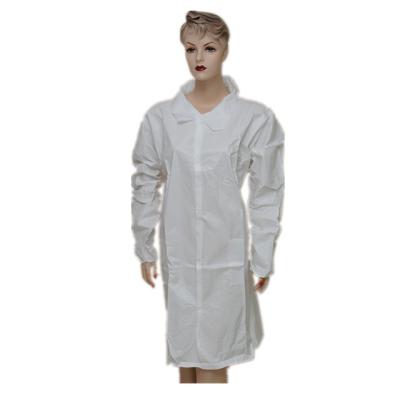 Breathable Single Use Lint Free Lab Coats For Clean Room / Chemical Workshop