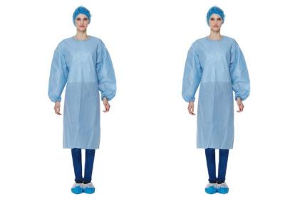 China Waterproof Surgical Gowns , Disposable Hospital Theatre Gowns PP+PE Coating for sale