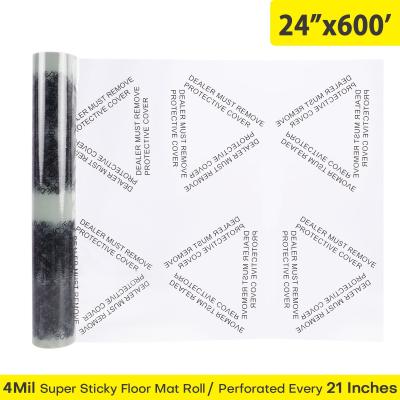 China 4 Mil * 24 Inches * 600 Feet PE Carpet Protector Film Com Perforação a Cada 21 Inches à venda