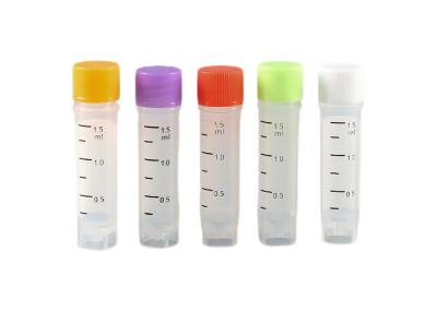 China Almacenamiento de los colores 1.5ml Cryo que congela el casquillo de extremo del tubo de los frascos de Cryovial con las etiquetas en venta