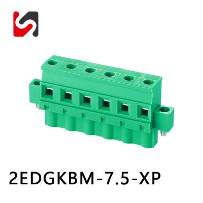 Cina 2EDGKBM-7.5 300V 10A di alta qualità Blocchi terminali in fiamma con passo di 7,5 mm in vendita