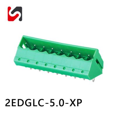 Cina 2EDGLC-5.0 300V scheda terminale 2 pin 45 gradi collegamento del filo in vendita