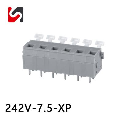 Китай SHANYE BRAND 242V-7.5 7.5 мм толщины феникс терминальной полосы 3-сторонний электрический блок соединителя продается