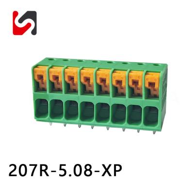 Китай SHANYE BRAND 207R-5.08 5.08 мм проход горячая продажа финикс весенний тип терминальной полосы блока разъединителя ПКБ продается