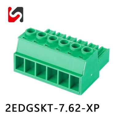 Cina SHANYE BRAND 2EDGSKT-7.62 300V promozione nuovo modello 7.62mm 2p-24p blocco terminale in fiamma maschio femmina con ul in vendita