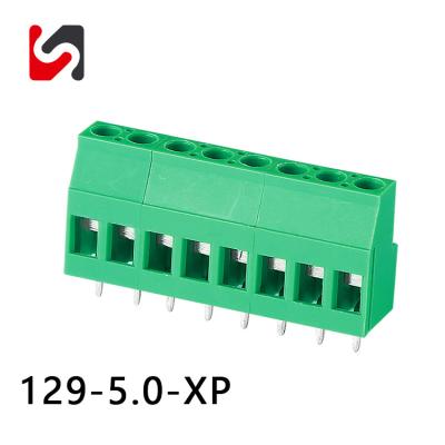 Cina 300V 10A PCB connettore di blocco terminale in fiocco 2P 5.0mm Pitch in vendita
