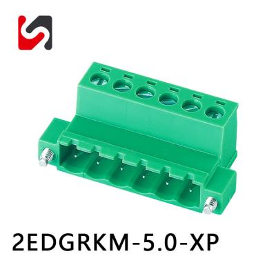 Cina SHANYE BRAND 2EDGRKM-5.0 5.0mm passo connettore pcb plug in blocchi terminali maschio femmina vendita calda in vendita