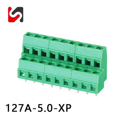 Cina Tipo innescabile European Terminal Blocks 300V 10A 5.0mm Pitch Phoenix Nylon Screw Mount PCB in vendita