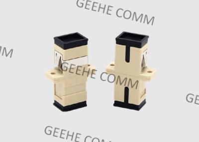 중국 플랜지를 가진 단일 모드 단순한 색깔 베이지 SC UPC 광섬유 케이블 접합기 판매용