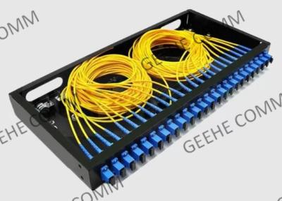 China Painel de remendo de fibra portuário da polegada 24 de FTTH 1U 19 com adaptador à venda