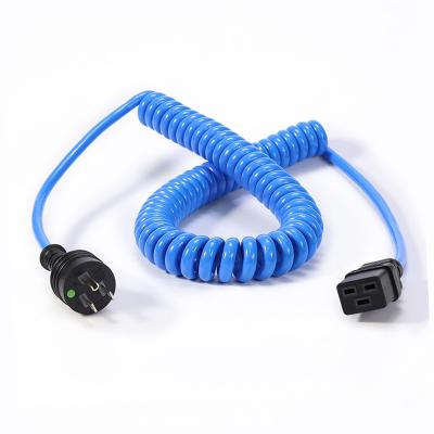 中国 IEC320 C13の螺線形はACプラグのための医学の電源コードを巻いた 販売のため