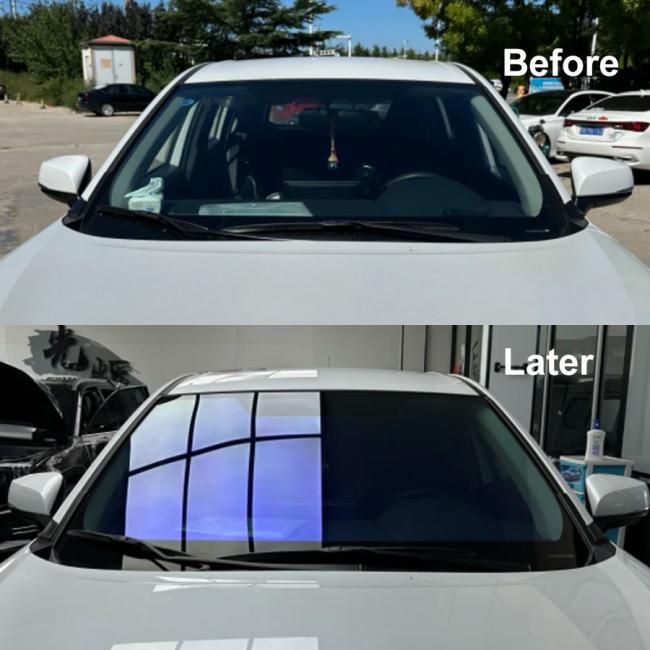 Nano ceramic car window tinting application example