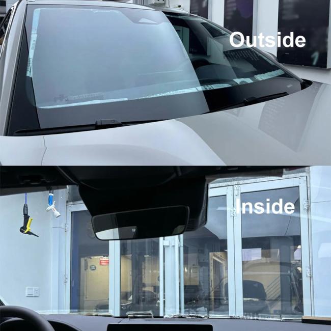 Professional installation of automotive window tint