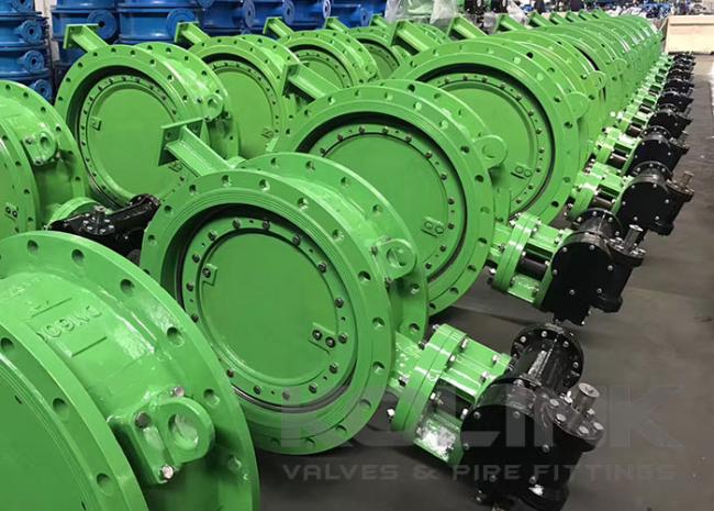Close-up view of High Pressure Eccentric Butterfly Valve