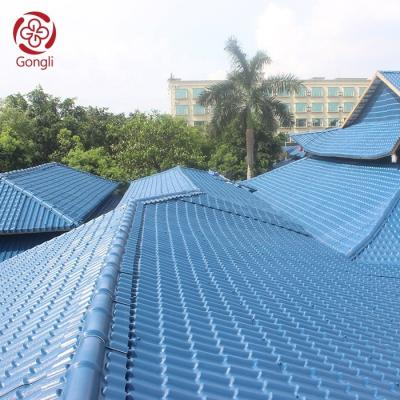 Cina Mattonelle di tetto spagnole ondulate rosse della casa della resina sintetica della resina di plastica di tejas anticorrosivi asa del tetto in vendita