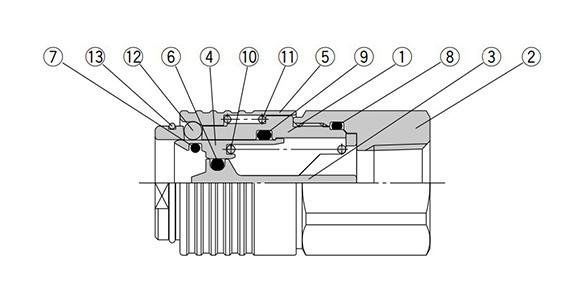 Socket structural drawing