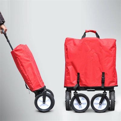 中国 方法折りたたみ庭カート屋外の実用的で赤い折りたたみワゴン 販売のため