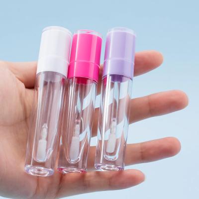 Китай пинка трубки лоска губы ясности 5ml логотип пустого белый изготовленный на заказ с аппликатором продается