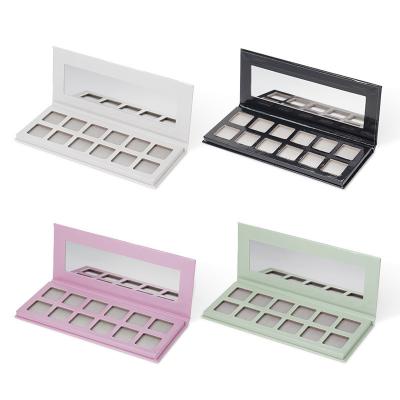 China Cosmetic 23mm 9 Pan Empty Eyeshadow Palette Glossy Matte Lamination for sale