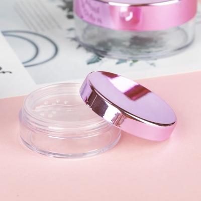 Cina i barattoli crema Logo Plastic su ordinazione di fronte di 5g 10g 30g del barattolo vuoto della crema sono aumentato rosa in vendita