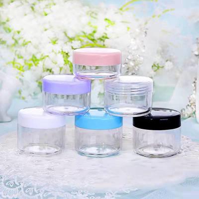 Cina Barattolo crema Sotto-imbottigliante d'imballaggio del giro 50g di viaggio cosmetico di plastica piccolo del barattolo in vendita