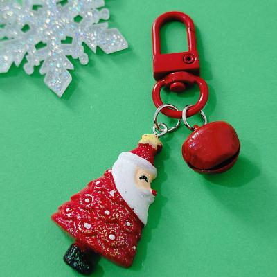 Chine Cartoon Père Noël Arbre de Noël Cloche porte-clés sac à dos Téléphone portable Pendant ornement à vendre