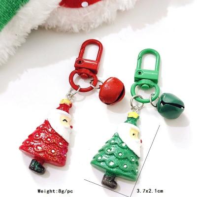 Chine Cartoon Père Noël Arbre de Noël Cloche porte-clés sac à dos Téléphone portable Pendant ornement à vendre