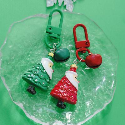 Chine Cartoon Père Noël Arbre de Noël Cloche porte-clés sac à dos Téléphone portable Pendant ornement à vendre