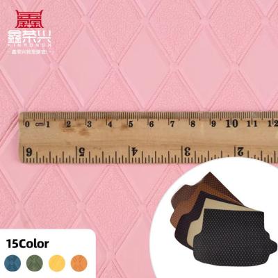 Cina PVC Rhombus in stile in rilievo pelle sintetica artificiale per auto piedi sedili auto divano decorazione borsa tessuto in pelle finta in vendita