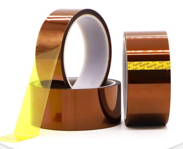 Heat resistant polyimide film tape product display
