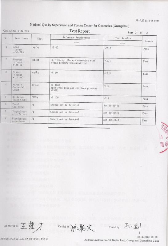 CE CERTIFICATE - Guangzhou Wenshen Cosmetics Co., Ltd.