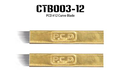 中国 PCDの金覆いの半永久的な構造/Microbladingの針12はカーブをピンで止めます 販売のため