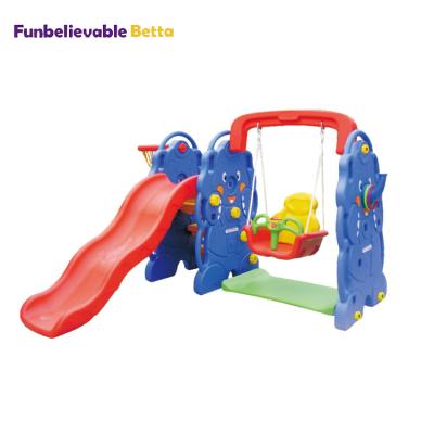中国 2021 Factory Custom Blue Cute Baby Plastic Indoor playground Withswing Slide And Swing Toy Set For Kid 販売のため