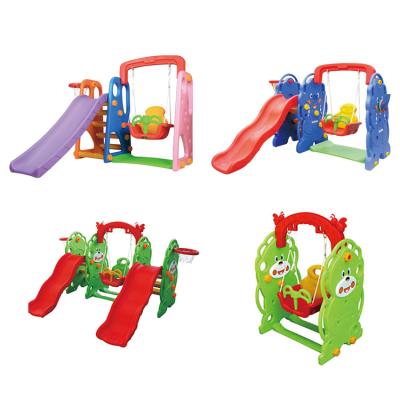 中国 Customized small swing plastic indoor slide and climb playground 販売のため