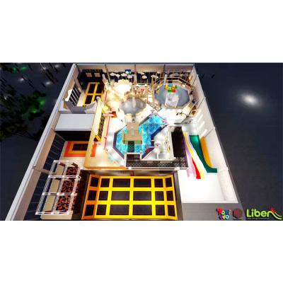 Cina Sell Well Indoor Amusement Playground Slide Trampoline Park With Large Ball Pit in vendita