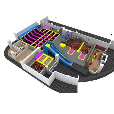 Cina Custom High Quality Indoor Adventure Artificial Climbing Wall Trampoline Park Playground For Sale in vendita