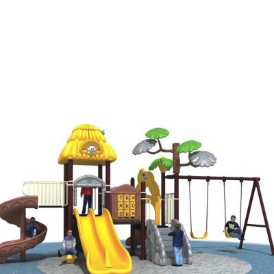 中国 Children outdoor plastic slide and swing set 販売のため