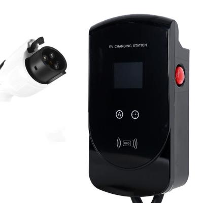 Cina OEM Customized New Energy 50A 12kw 240V Level 1 EVSE Portable Wallbox AC EV Charger Plug Type 1 50Hz EV Charging Wallbox in vendita