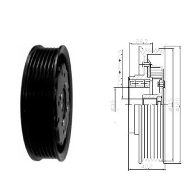 Cina Best price compressor clutch of compressor OEM for Denso 6SEU14C with belt groove type 6PK for AUDI A6 3.0L in vendita