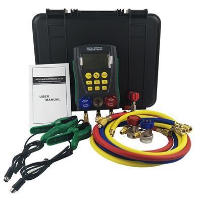 Cina Refrigeration Digital Manifold Gauge Meter HVAC Vacuum Pressure Leakage Temperature Tester Full Kit in vendita