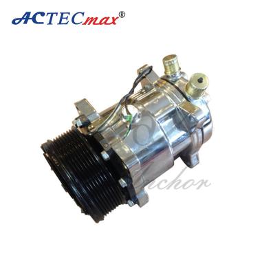 Cina Car Auto AC Compressor 12V R134A 8PK 125mm Pulley (Black) Saden 508 Compressor in vendita